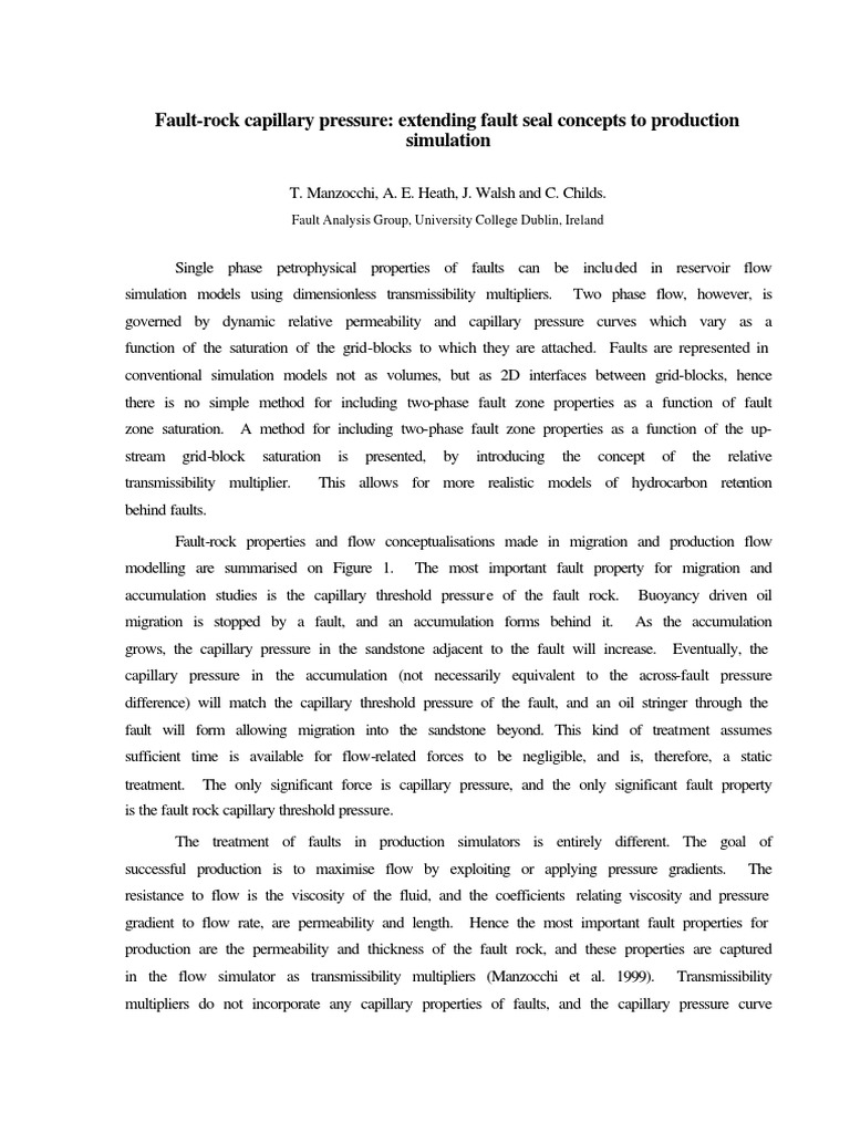 NPF Manzocchi PDF | PDF | Permeability (Earth Sciences) | Fluid Dynamics