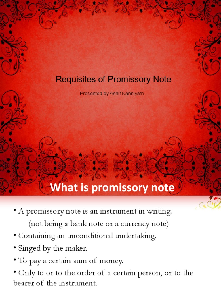 The Essentials of a Valid Promissory Note: A Comprehensive Breakdown of ...