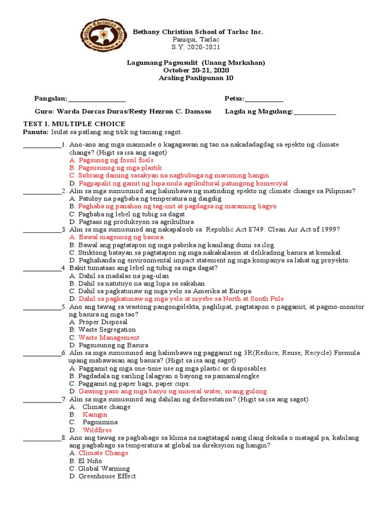 Ap 10 1st Quarter | PDF