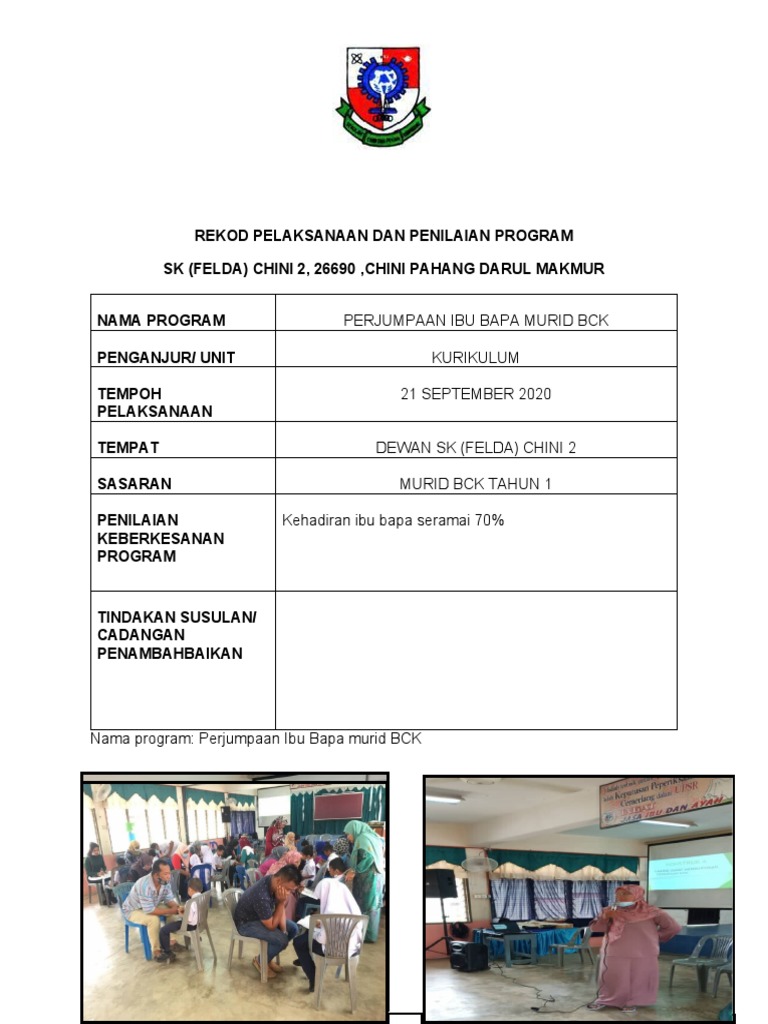 Laporan Perjumpaan Ibu Bapa | PDF