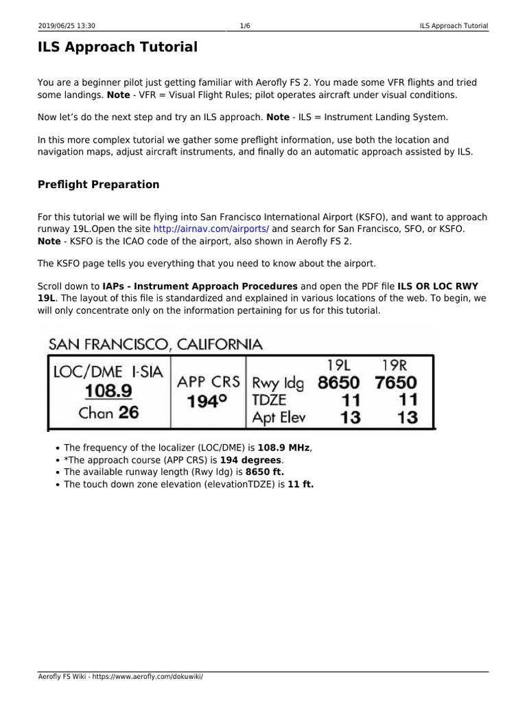 Ils Approach Tutorial | PDF | Aerospace Engineering | Measuring Instrument