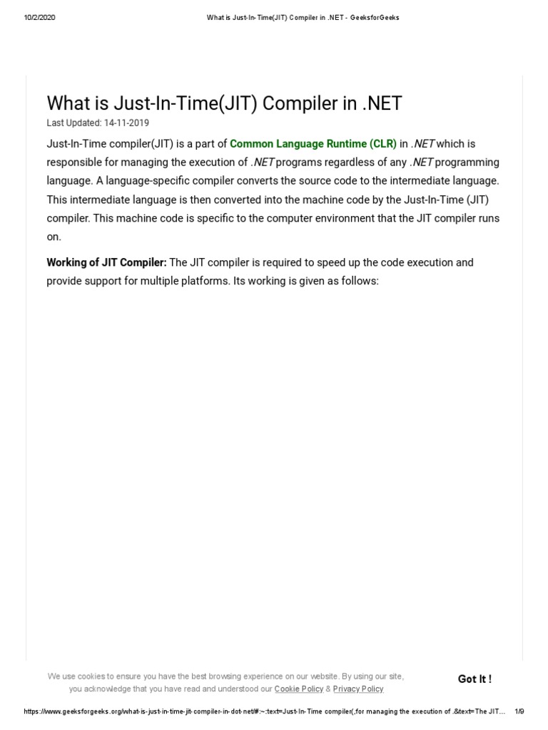 What Is Just In Time Jit Compiler Pdf Computer Architecture Computer Programming