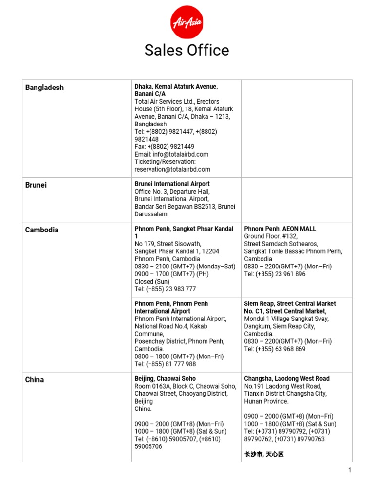 List of Sales Office | PDF | Phnom Penh