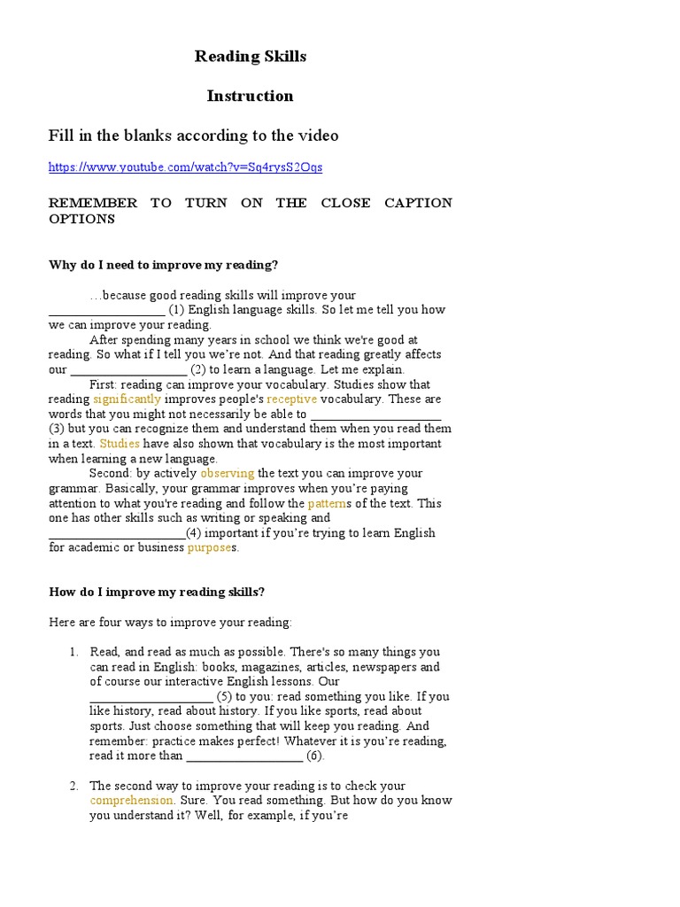 Reading Comprehension Week 7-10 Grade | PDF | Reading Comprehension ...