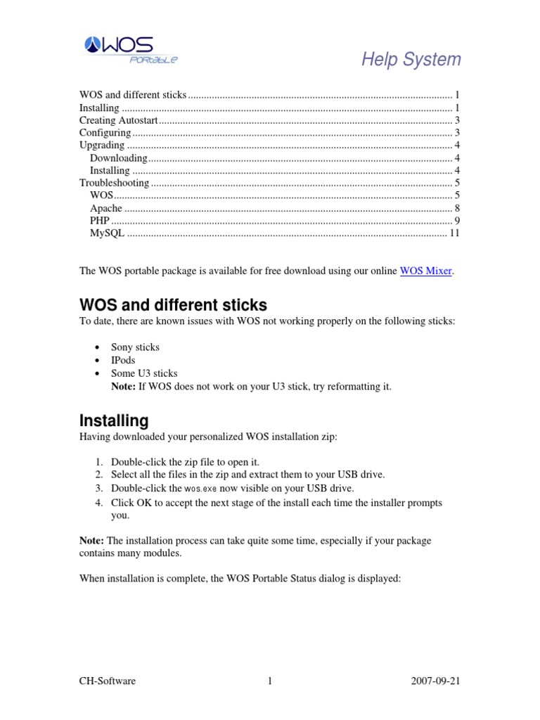 Help System: WOS and Different Sticks | PDF | Computer File | Microsoft ...
