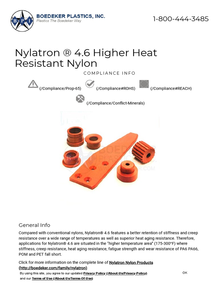 Nylatron® 4.6 - Boedeker | PDF