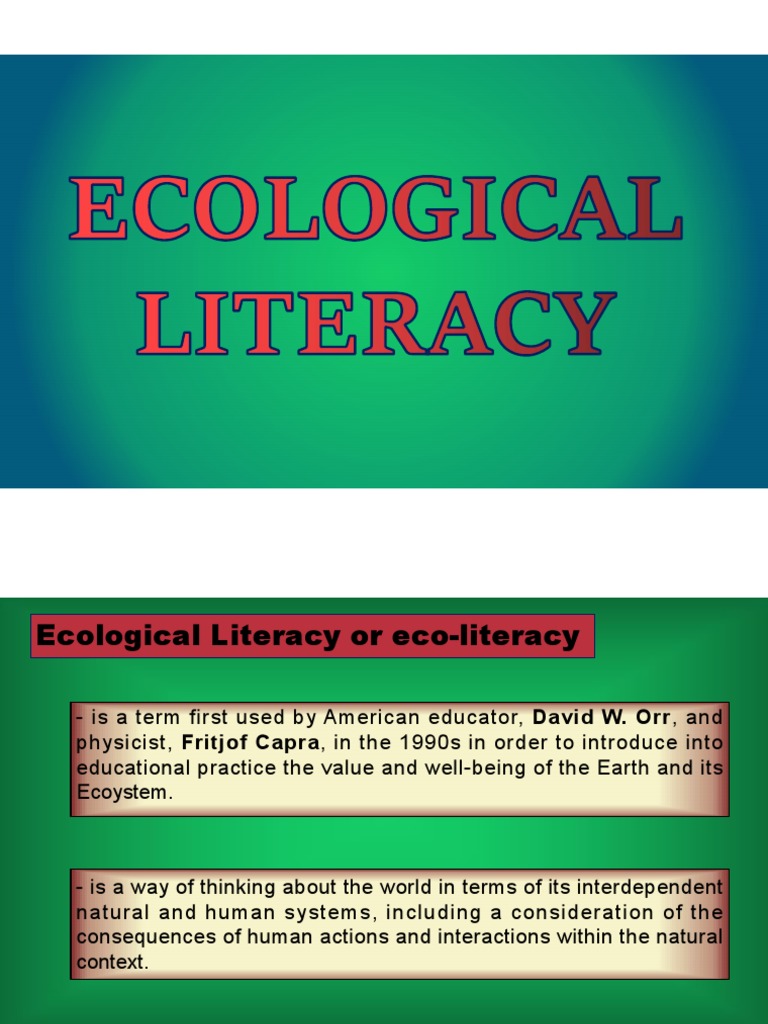 Ecological Literacy | PDF | Systems Theory | Sustainability