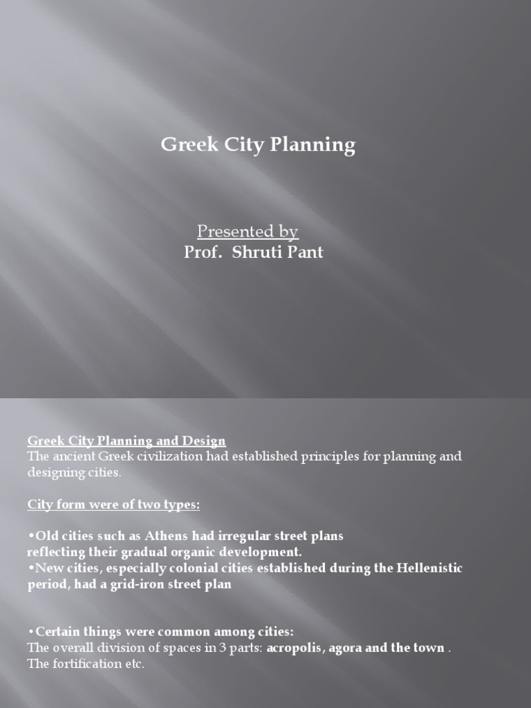 Greek City Planning | PDF | Mycenaean Greece | Art Media