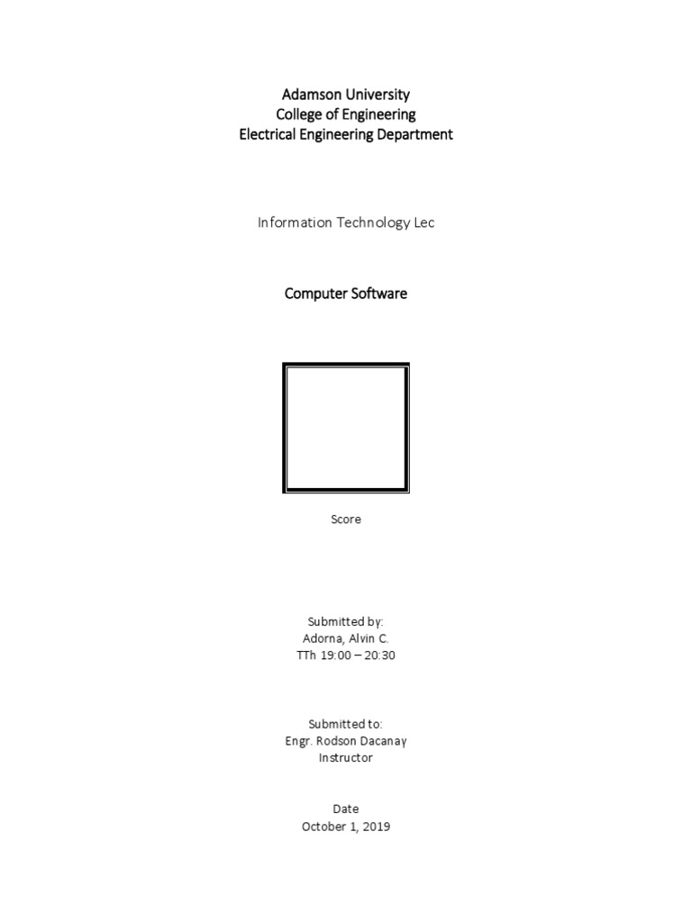 Computer Software | PDF | Computer Program | Programming