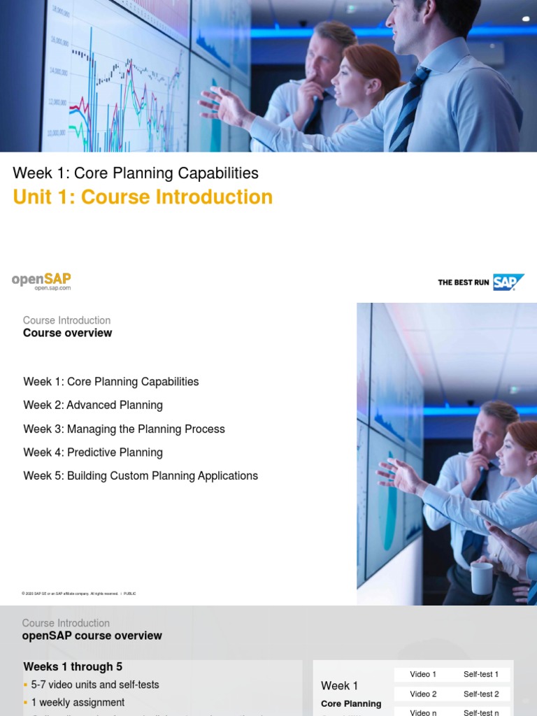 Unit 1: Course Introduction: Week 1: Core Planning Capabilities | PDF ...