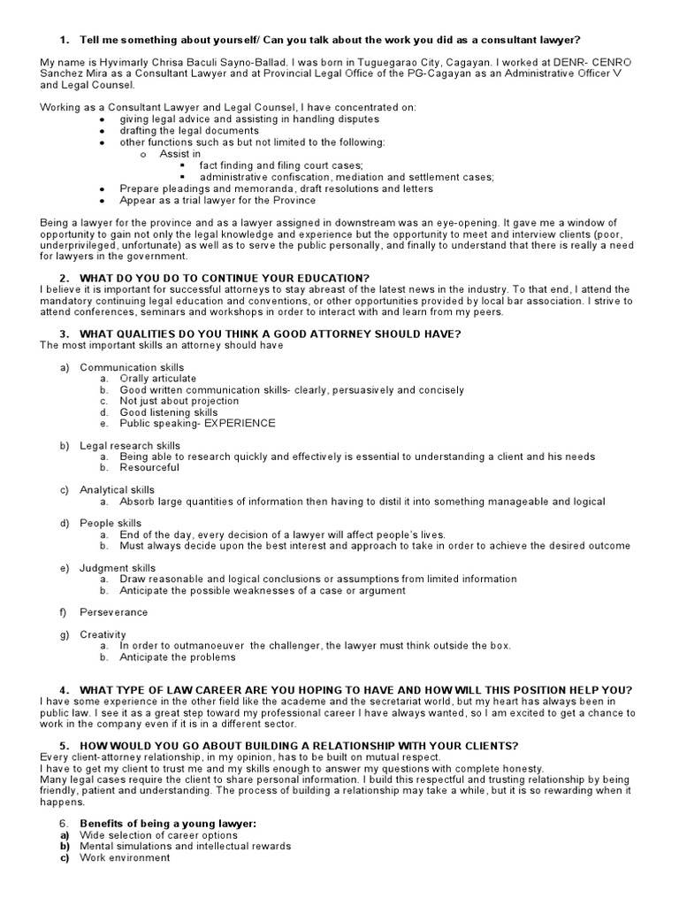 Interview Sample | PDF | Lawyer | Mediation