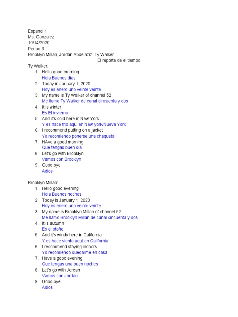 Spanish Script | PDF