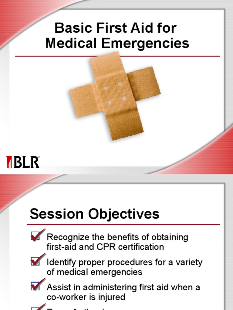 Basic First Aid For Medical Emergencies | PDF | First Aid ...