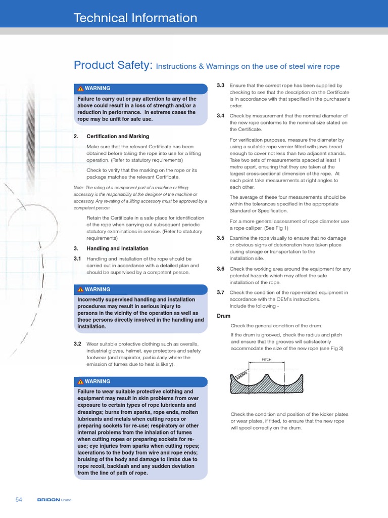 Wire Rope Inspection and Safety Guide | PDF | Rope | Wire