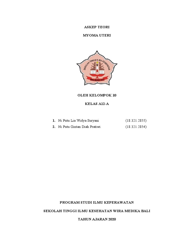 Askep Teori Mioma Uteri KLP 10 | PDF | Pengembangan Diri