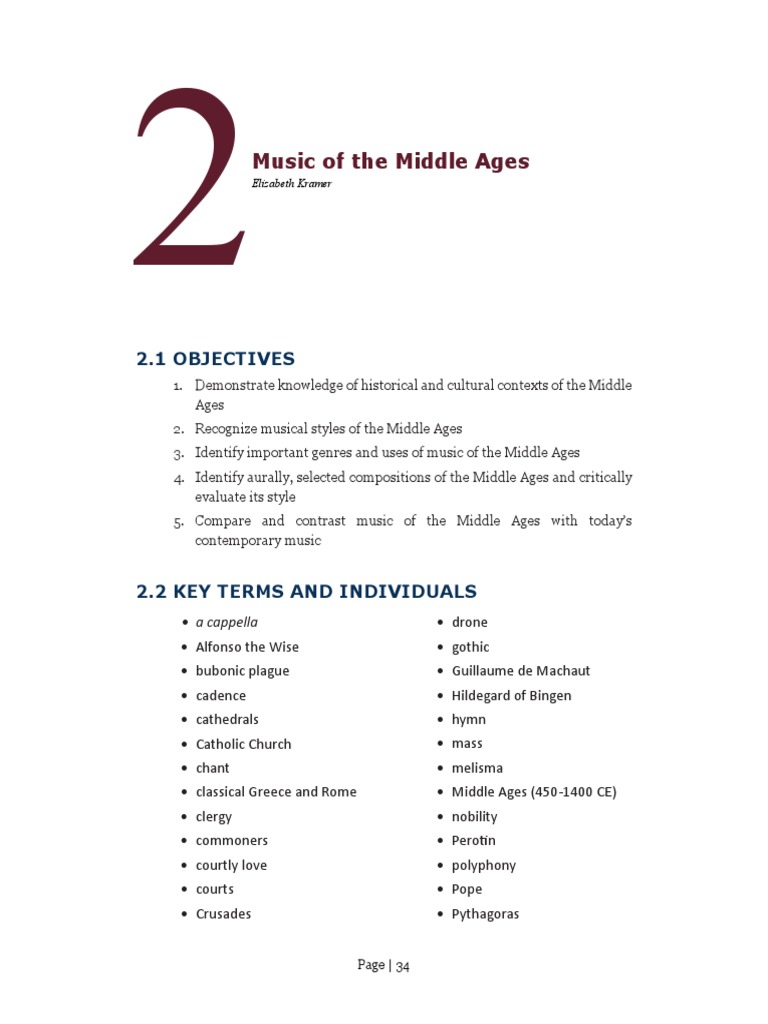 C2 Music of The Middle Ages | PDF | Gregorian Chant | Song Structure