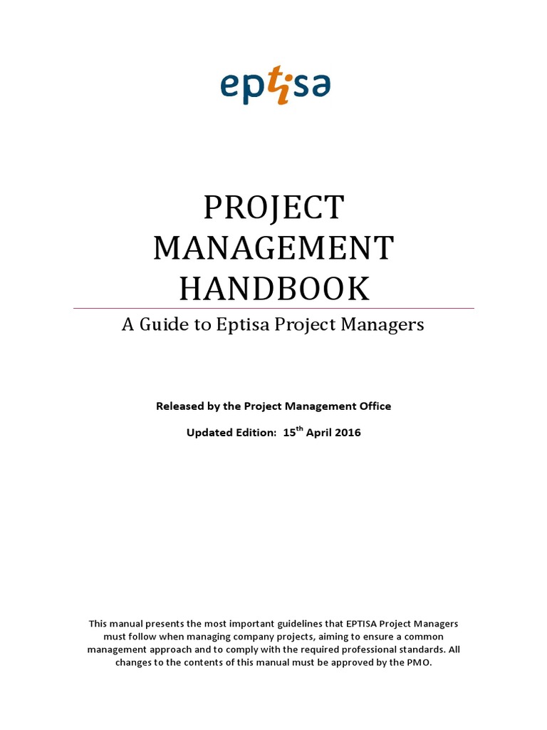 PM Handbook Updated Edition 15 April 2016 PDF | PDF | Project ...
