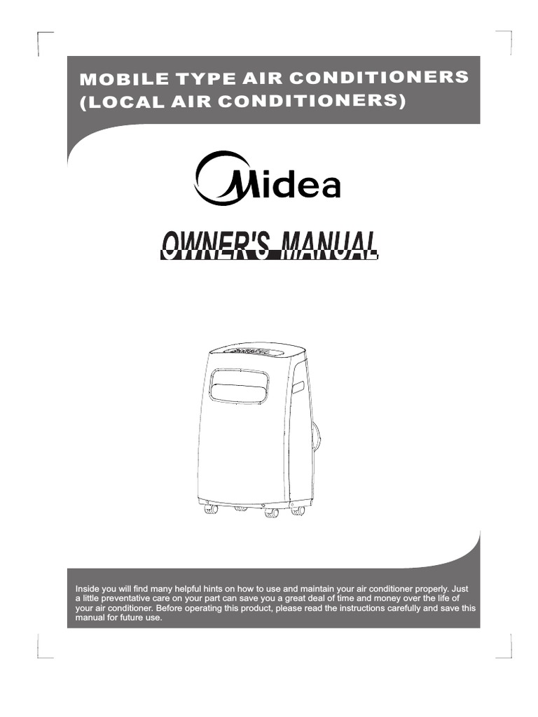 Manual Portable Aircond Midea | PDF | Window | Air Conditioning