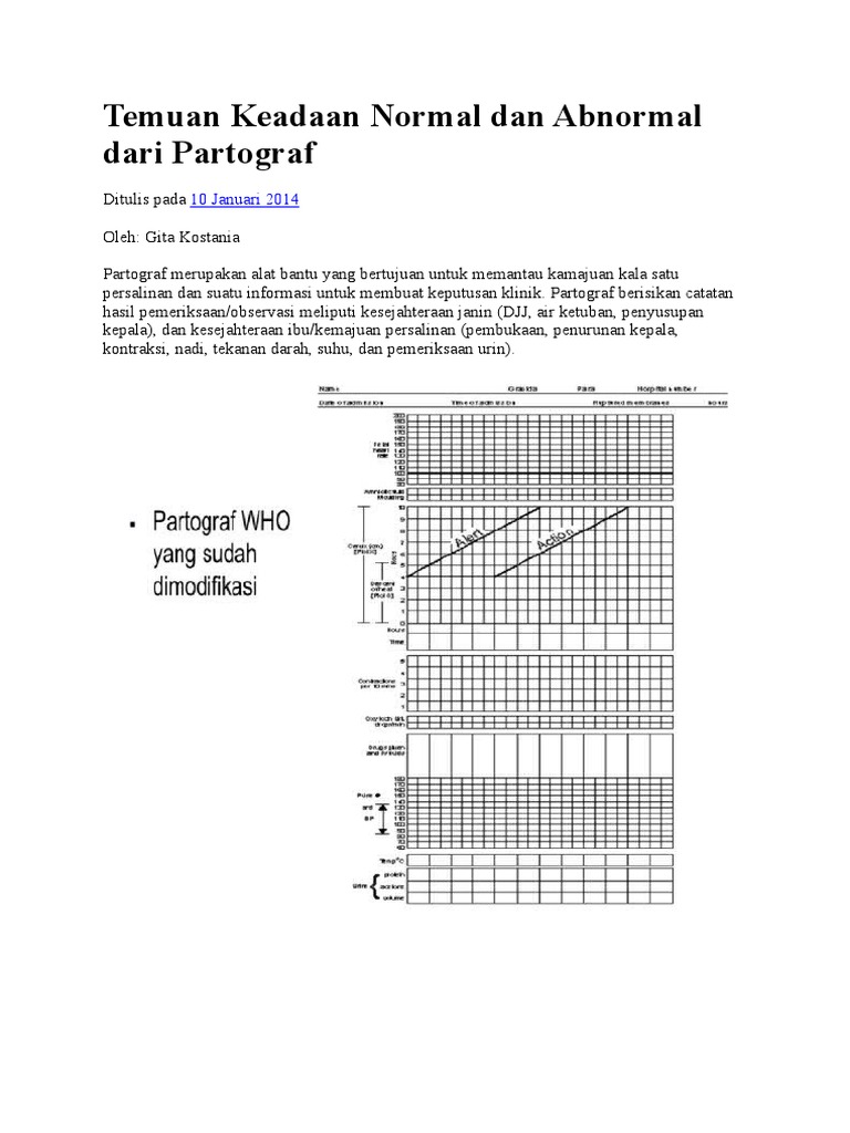 Temuan Normal dan Abnormal Partograf | PDF