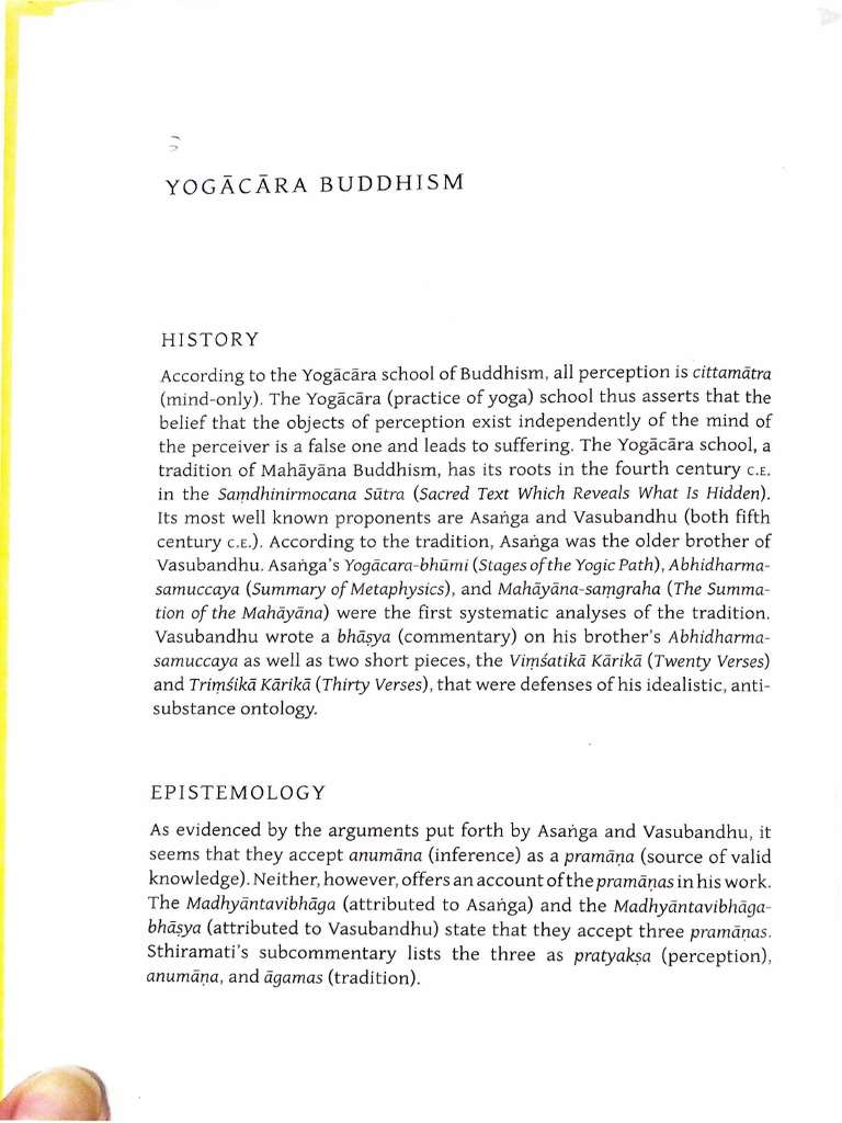 Yogacara Buddhism | PDF | Idealism | Indology