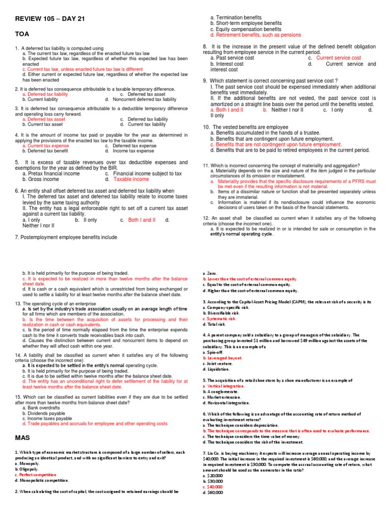 Income Tax - Reviewer PDF | PDF | Deferred Tax | Depreciation