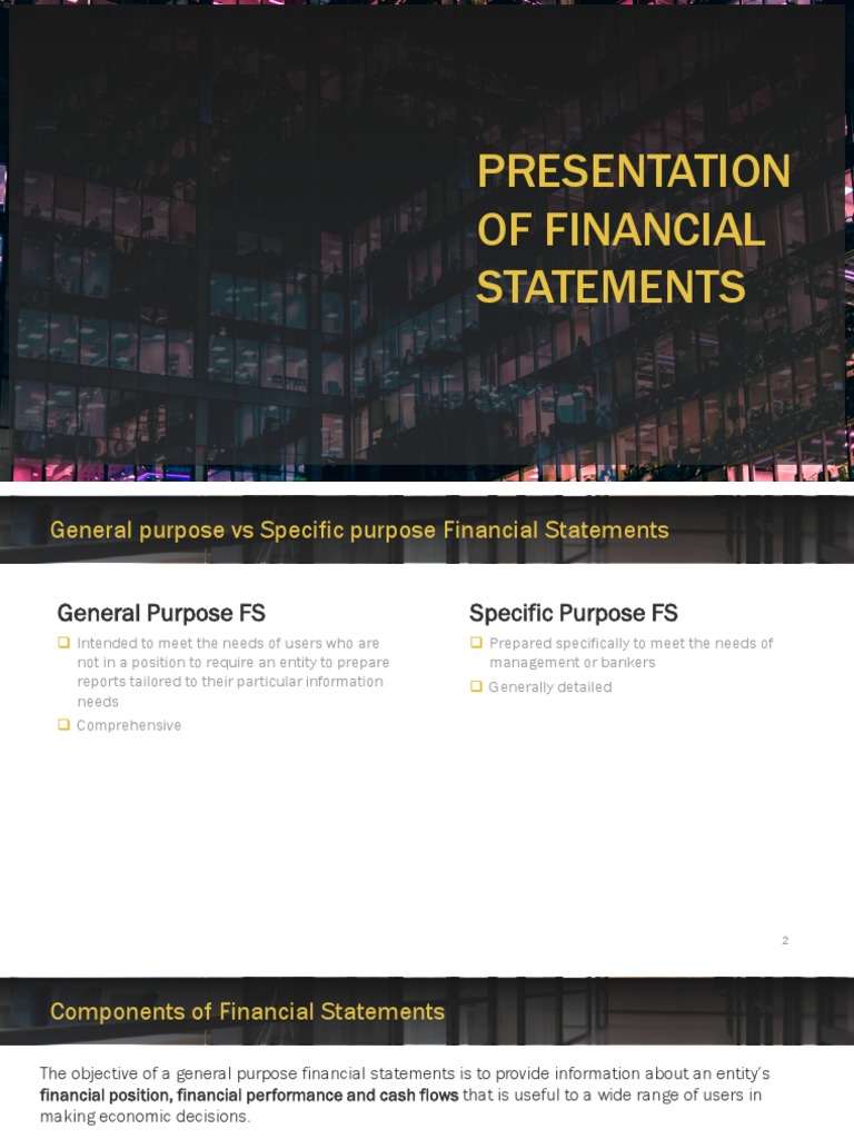 Presentation of Financial Statements PDF | PDF | Going Concern | Financial Statement