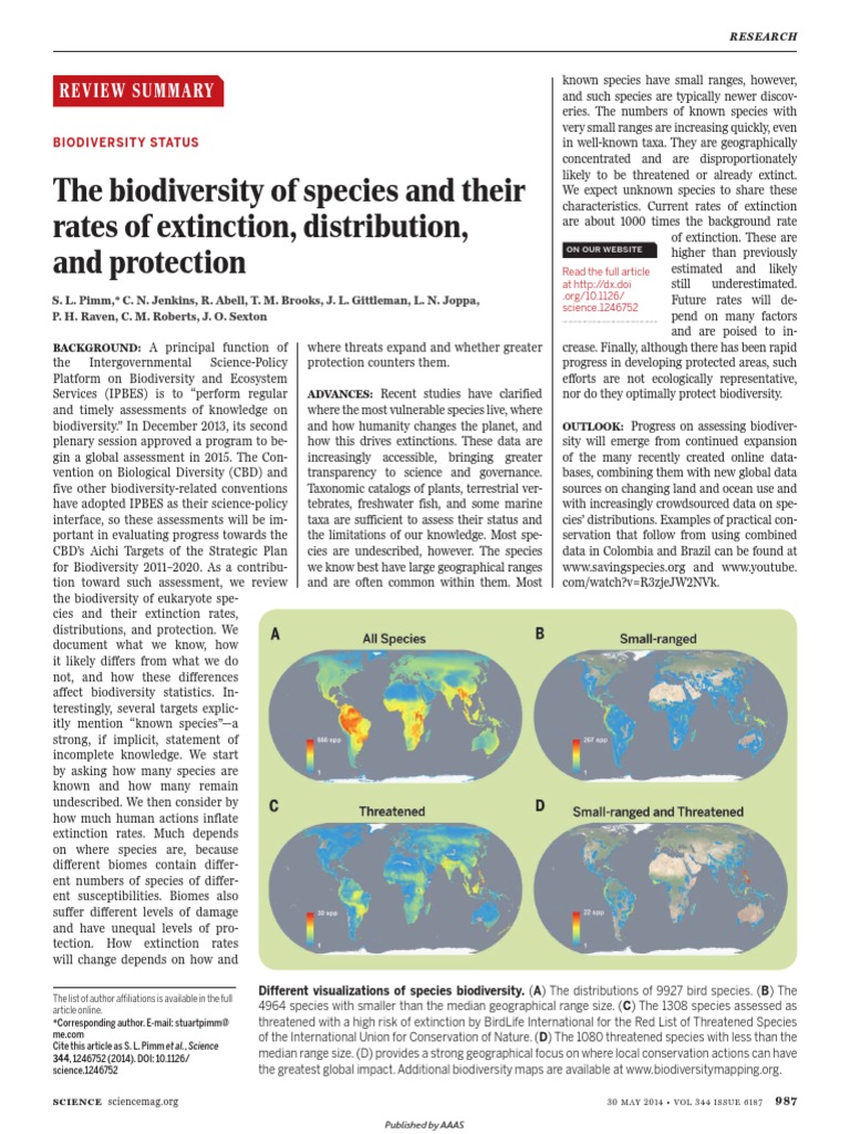 Biodiversity and Extinction Rates Review | PDF | Extinction | Biodiversity