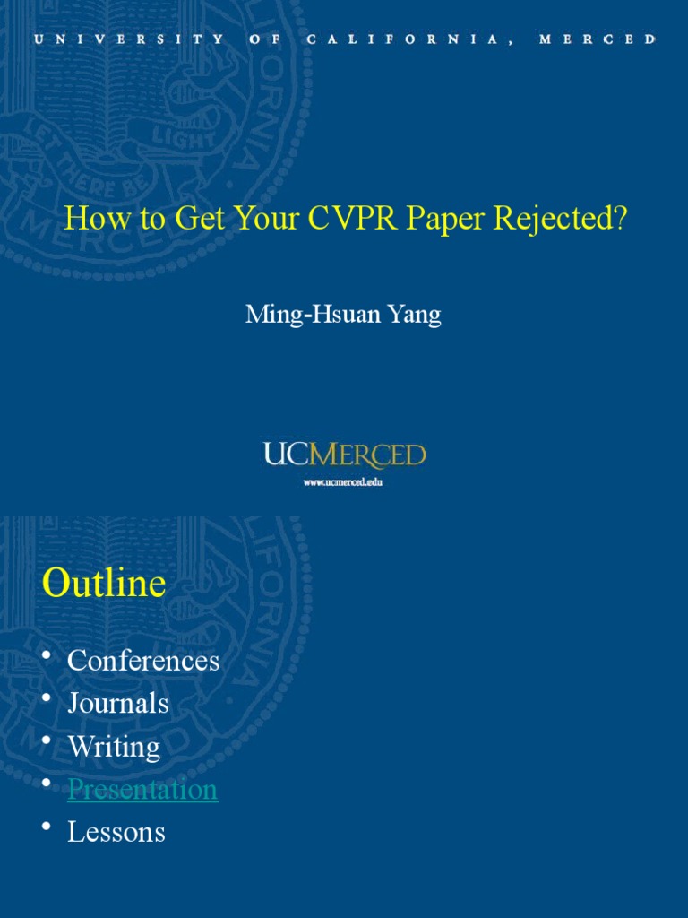 How To Get Your CVPR Paper Rejected | PDF | Artificial Intelligence ...