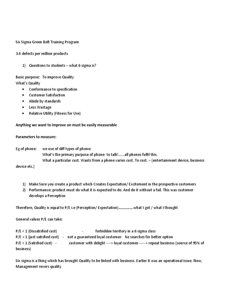 Anything We Want To Improve On Must Be Easily Measurable Parameters To ...