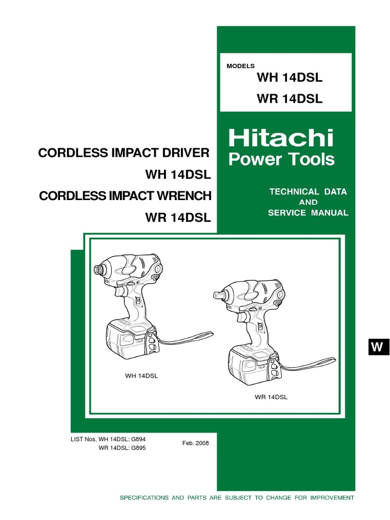 WH 14Dsl WR 14Dsl: Models | PDF | Battery Charger | Screw