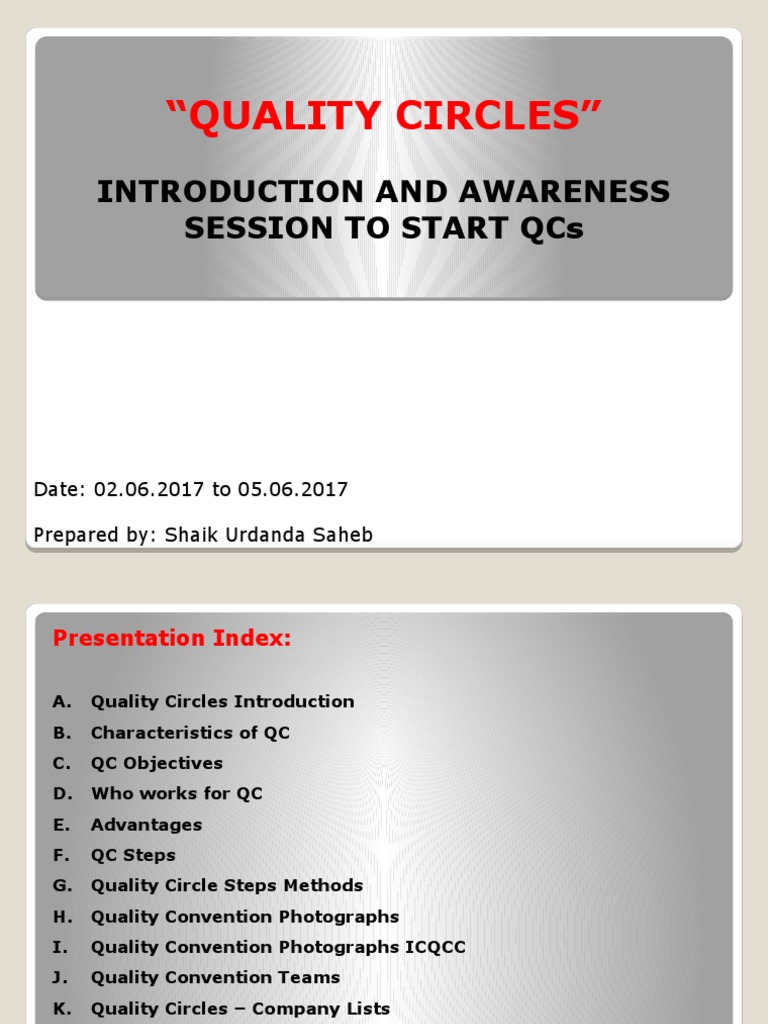 Quality Circle Objectives and Steps | PDF | Cognition | Business