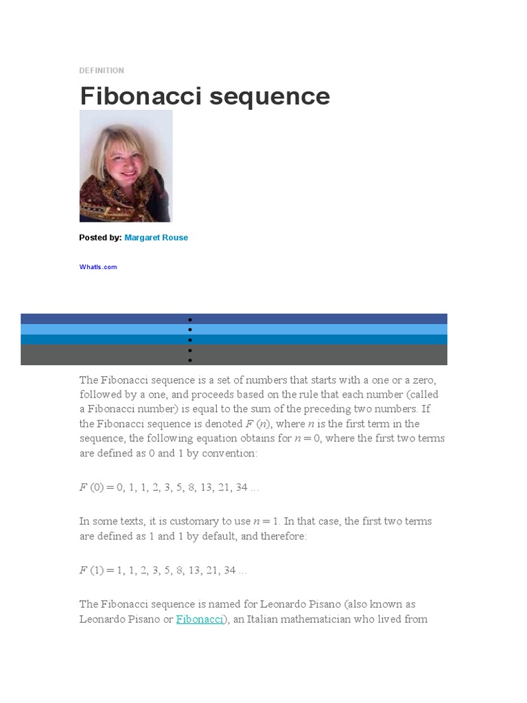 Fibonacci Sequence: Posted by | PDF | Numbers | Prime Number