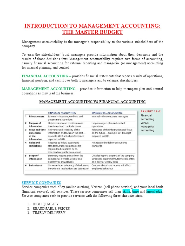 Introduction To Management Accounting | PDF