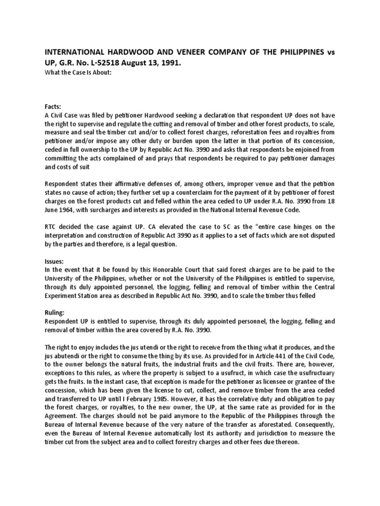 Property - INTERNATIONAL HARDWOOD AND VENEER COMPANY OF THE PHILIPPINES ...