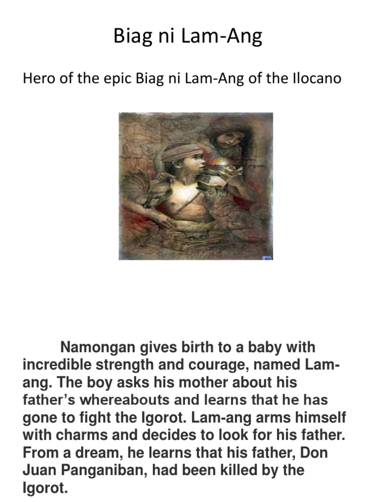 Hero of The Epic Biag Ni Lam-Ang of The Ilocano | PDF