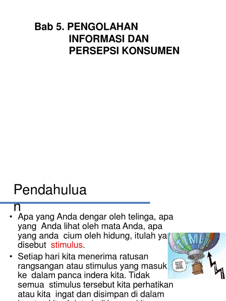 05 Pengolahan Informasi Dan Persepsi Konsumen PDF | PDF