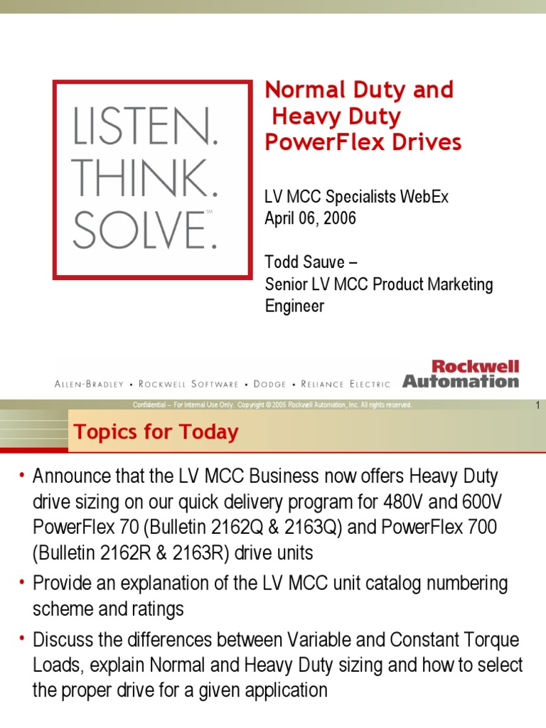 Normal Duty and Heavy Duty Powerflex Drives | PDF | Automation ...