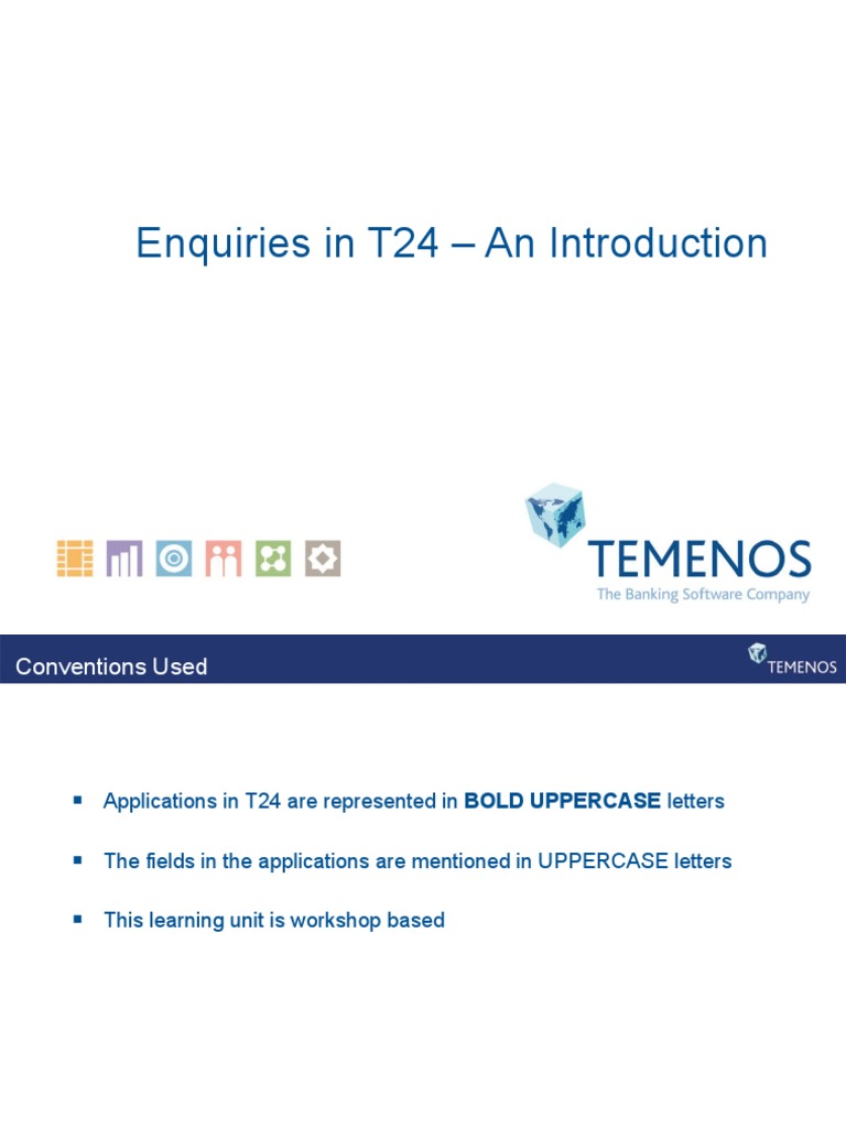 Enquiries in T24 - An Introduction | PDF | Information Retrieval | Databases