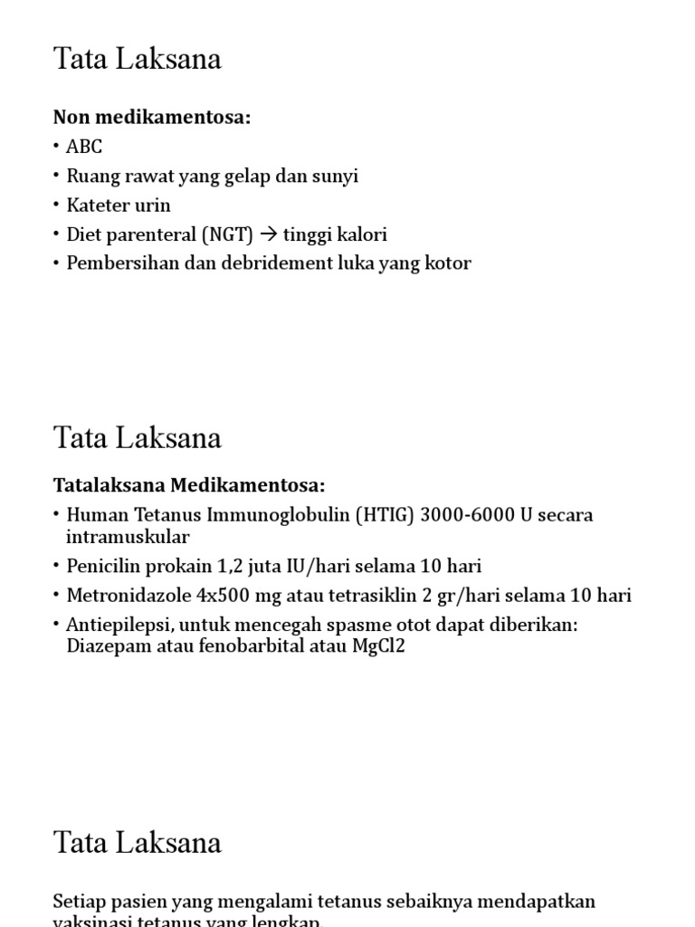 Tatalaksana Tetanus | PDF