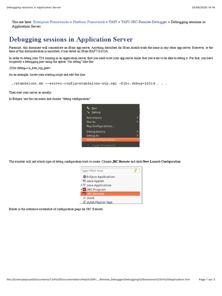 Debugging Sessions in Application Server | PDF | Application Server | Server (Computing)