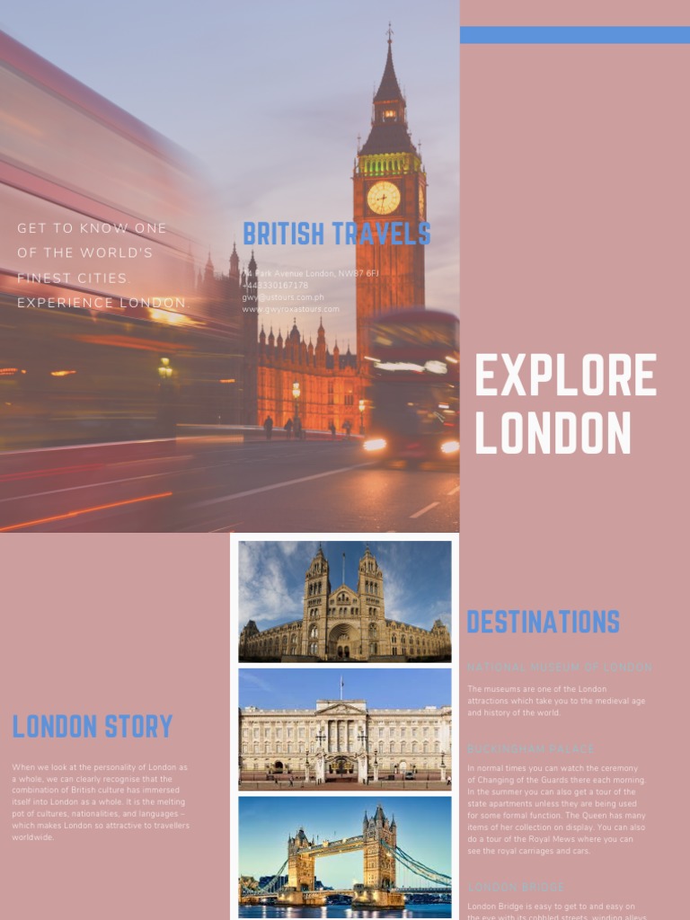 Red London Photos Travel Brochure | PDF | London