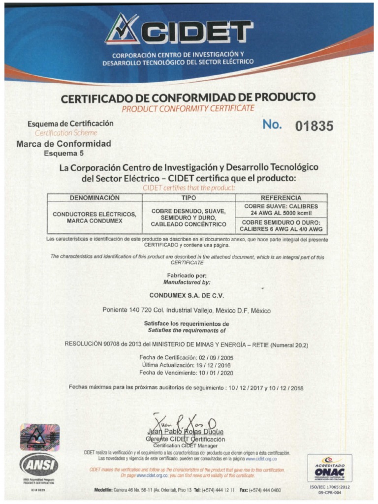 CONDUMEX | PDF | Cobre | Electricidad