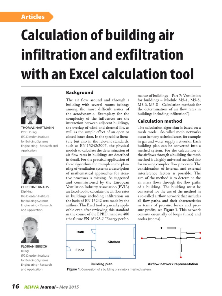 Airflow Calculation Tool for Buildings | PDF | Ventilation ...