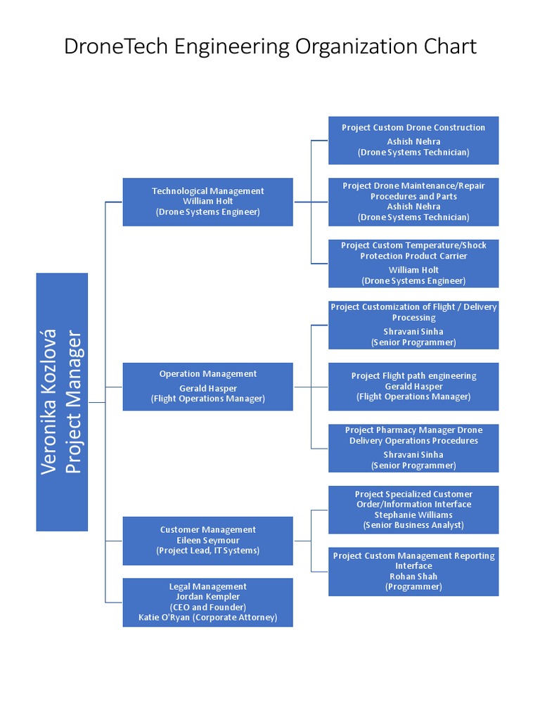 DroneTech Engineering Org Chart | PDF | Engineering | Manufacturing And ...