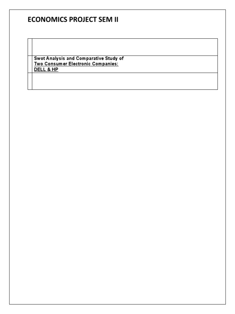 Swot Analysis of Dell and HP | PDF | Hewlett Packard | Dell