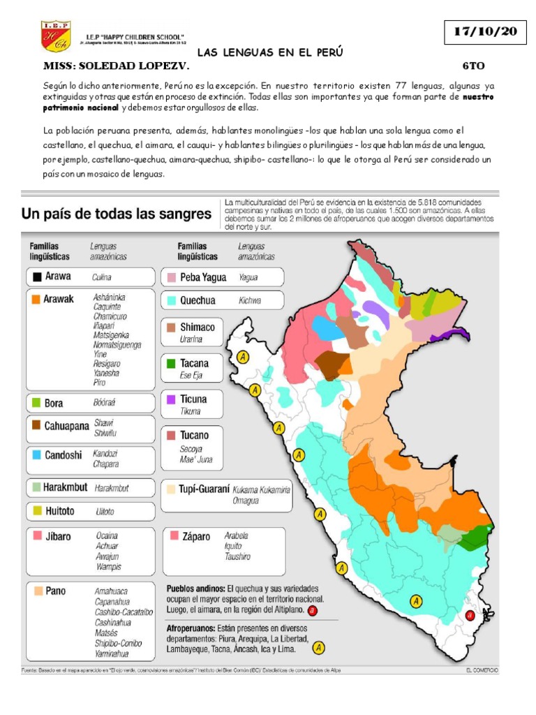 Las Lenguas en El Perú | PDF | Imperio Inca | Perú