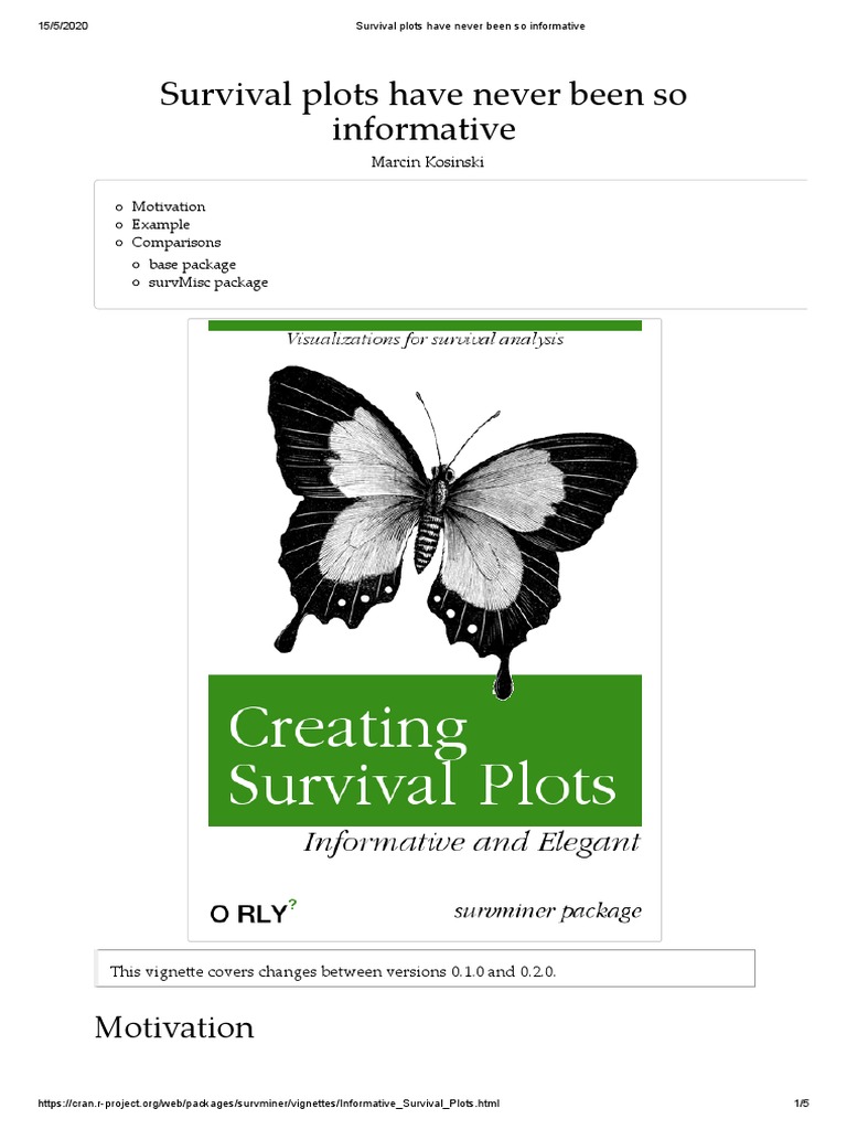 Enhancing Survival Plots with survminer | PDF | R (Programming Language ...