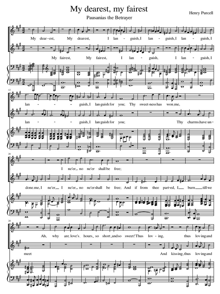 My Dearest My Fairest Purcell | PDF