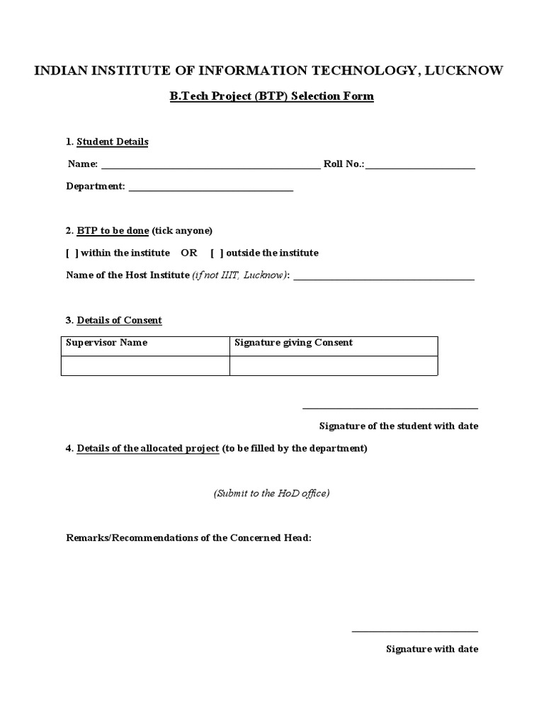 Indian Institute of Information Technology, Lucknow: B.Tech Project ...