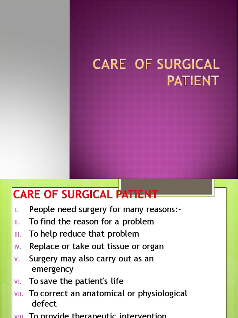Surgical Ward PPT | PDF | Perioperative | Surgery